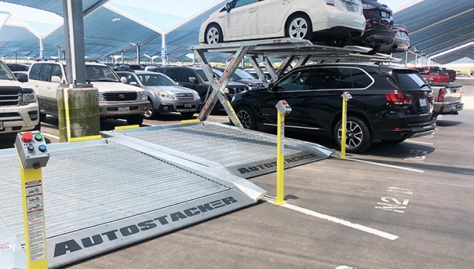 Autostacker Modern Low-Profile Parking Lift by BendPak